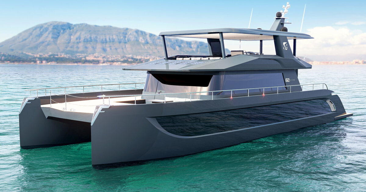Third 82-foot catamaran prepared for launch by Turkish VisionF Yachts ...